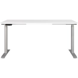 Germania Schreibtisch »Jet, elektrisch höhenverstellbar« moderne Farbvariationen, Breite 120/140/160/180 cm, Made in Germany Weiß/Silber + Silber +...