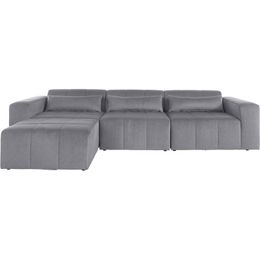 LeGer Home by Lena Gercke Ecksofa »Maileen L-Form« Modulsofa, bestehend aus 4 Modulen, Farben mixbar silber