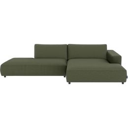 Musterring Ecksofa »Lucia« verschiedene Farben, großer Longchair mit Armlehne, B330 x T190 cm oliv