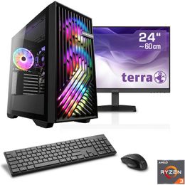 CSL PC »Levita V28352« schwarz Inkl. 24 Zoll Full-HD Monitor, Maus, Tastatur, 300 MBit/s WLAN-Karte