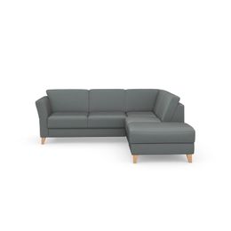Sit & More SIT&MORE Ecksofa »Visby L-Form« Wahlweise mit Bettfunktion und Stauraum, frei im Raum stellbar grau