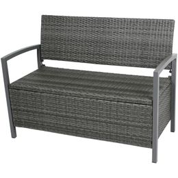 Garden Pleasure Gartenbank »Ferrara« mit Staufach, BxTxH: 117x58x86 cm, verschiedene Farben dunkelgrau