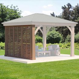WESTMANN Sichtschutzelement f&uuml;r Holzpavillon &raquo;Devon&laquo;, BxH: 298x232 cm braun