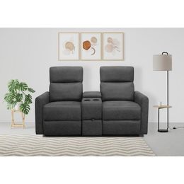 Home Affaire 2-Sitzer &raquo;Daoulas, 2er-Kinosofa, TV-Sessel, Multimedia-Sofa&laquo; Kinosofa mit Relaxfunktion, Getr&auml;nkehalter und Stauraum grau Microfaser (100