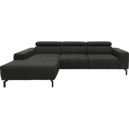 DOMO collection Ecksofa »Cunelli tolle Sitznähte als Designelement, fester Sitzkomfort, L-Form« wahlweise mit 6-fach verstellbarer...