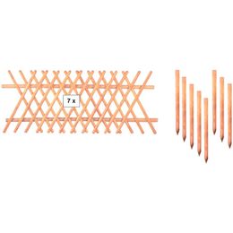TETZNER & JENTZSCH TETZNER & JENTZSCH Gartenzaun »Jägerzaun Jefferson 5« 80 cm hoch, 7 Elemente für 17, 5 Meter Zaun, mit 8 Pfosten braun