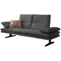 W.Schillig 2,5-Sitzer &raquo;broadway, Designsofa mit tollem Sitzkomfort&laquo; Sitztiefenverstellung, Kopfteil- & Seitenteilverstellung, Breite 216cm grau 