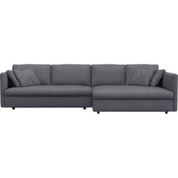 FLEXLUX Ecksofa »Lovane« Weich & anschmiegsam, große Sitztiefe auf Kaltschaum, Dekokissen inkl. Navy Blue