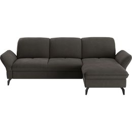 Sit & More sit&more Ecksofa &raquo;Leandro L-Form&laquo; Wahlweise mit Bett-, Kopfteil - und Armlehnfunktion, sowie Bettkasten grau 100% Polyester