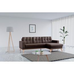 Sit & More SIT&MORE Ecksofa »Lavida L-Form« wahlweise mit Kippfunktion und Bettkasten anthrazit