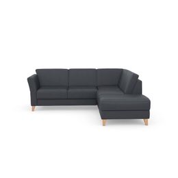 Sit & More SIT&MORE Ecksofa »Visby L-Form« Wahlweise mit Bettfunktion und Stauraum, frei im Raum stellbar dunkelgrau
