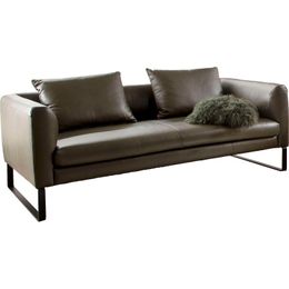 3C CANDY 2, 5-Sitzer »Avola elegantes Leder Sofa mit tollem Sitzkomfort, bequem« tolle Details und hochwertige Verarbeitung oliv