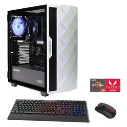 GAMEMAX PC »Multimedia-PC Diamond WT 6981« Windows 11 weiß WLAN AC, ARGB-Beleuchtung Front, 1x PS/2, 2x USB 2.0, 4x USB 3.2 Gen1 Typ A, 1x DVI, 1x...