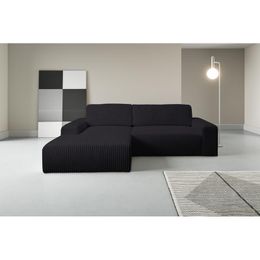 WERK2 Ecksofa »Rotterdam-L, kuschelweicher Cord oder Breitcord, L-Form, Breite 267 cm« Design Ecksofa mit Schlaffunktion & Bettkasten, Breitcord,...