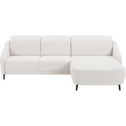 Sit & More sit&more Ecksofa &raquo;Blues L-Form&laquo; wahlweise mit Klapptisch und USB wei&szlig; 100% Polyester