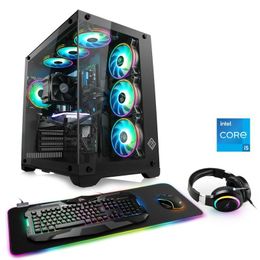 CSL Gaming-PC »Aerion C55311 Advanced Edition« schwarz Inkl. Maus, Tastatur, Headset & Mauspad, WLAN 300 MBit/s: Komplettes Set für sofortigen Start.