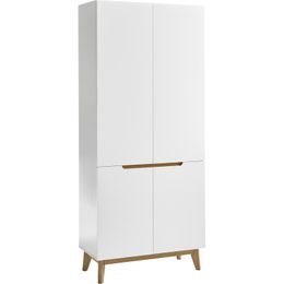 MCA furniture Garderobenschrank &raquo;Cervo&laquo; Breite ca. 85 cm Wei&szlig; Garderobenhochschrank mit 4 T&uuml;ren