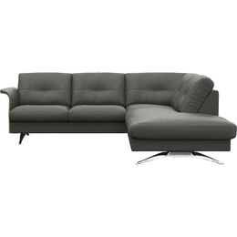 FLEXLUX Ecksofa »Glow, super bequem durch hochwertigem Sitzaufbau mit Federkern, L-Form« Modernes skandinavisches Design Warm Mineral Grey