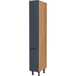 Nobilia Apothekerschrank &raquo;"Easytouch", mit 5 Einh&auml;ngek&ouml;rben, Breite 30 cm, H&ouml;he 216,6 cm,&laquo; vormontiert, Ein- und Auszugsd&auml;mpfung SoftStoppPro blau