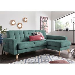 exxpo - SOFA FASHION Ecksofa »Nappa, kompakt und komfortabel, bequem, zeitloses Design, L-Form« tolle Detailverarbeitung, inkl. Bettfunktion und...