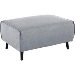 DOMO collection Hocker &raquo;Amora&laquo; silber Struktur (100% Polyester);Struktur grob (100% Polyester);Luxus-Microfaser (100% Polyester)