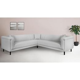 Inosign Ecksofa »AGNIA L-Form B/T/H: 244/244/71 cm« incl. Zierkissen, gleichschenklig, auch in Cord hellgrau