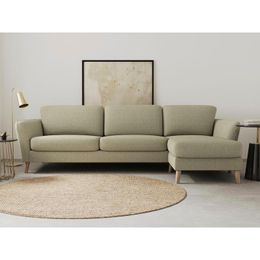 Home Affaire Ecksofa &raquo;MARSEILLE (279/152cm),L-Form, Rec. rechts/links, verschiedene Bez&uuml;ge&laquo; Massivholzbeine Eiche, Landhausstil, Wellenunterfederung 