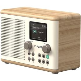 pure Digitalradio (DAB+) »Classic H4« (Bluetooth Digitalradio (DAB+) FM-Tuner UKW mit RDS 10 W) Weiss/Eiche 2,4” TFT-Farbdisplay