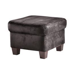 Home Affaire Hocker &raquo;Budapest&laquo; schwarz sch&ouml;n changierende Chenille aus 44% Polyacryl, 37% Polyester und 19% Baumwolle;strapazierf&auml;higes Microfaser aus