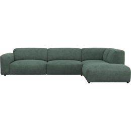 FLEXLUX Ecksofa »Lucera, super bequem durch hochwertigen Sitzaufbau mit Kaltschaum« modern & anschmiegsam, L-Form, Designsofa Dusty Green