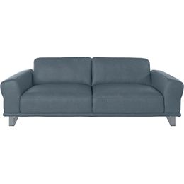 W.Schillig 2,5-Sitzer &raquo;montanaa&laquo; mit Metallkufen in Silber matt, Breite 232 cm blau