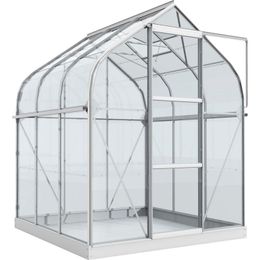 Vitavia Gew&auml;chshaus &raquo;Orion 3800&laquo; Alu-Profile, 3 mm Sicherheitsglas, Kunststoff in den Rundungen silberfarben