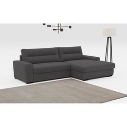COTTA Ecksofa »Cappa L-Form« wahlweise mit Bettfunktion & Bettkasten dark grey