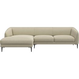 FLEXLUX Ecksofa »Belle Designsofa, L-Form, B/T 288/149 cm« Skandinavisches Design, In hochwertiger Verarbeitung Sandy Beige