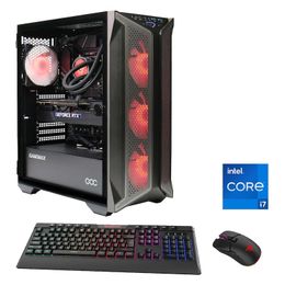 GAMEMAX Gaming-PC »Brufen C1 7009« PCIe SSD Gen4, Windows 11 schwarz WLAN AC, ARGB-Beleuchtung Front, 1x PS/2, 2x USB 2.0/1.1-Anschlüsse, 3x USB...