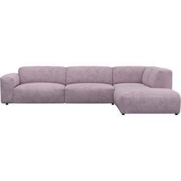 FLEXLUX Ecksofa »Lucera, super bequem durch hochwertigen Sitzaufbau mit Kaltschaum« modern & anschmiegsam, L-Form, Designsofa Soft Lavender