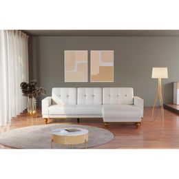 Sit & More SIT&MORE Ecksofa »Orient 5 L-Form« mit Strass-Stein, wahlweise mit Bettfunktion und Bettkasten pure white