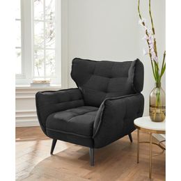 LEONIQUE Sessel &raquo;Ariana&laquo; Stylischer Hochlehner bzw. Ohrensessel grau 100% Polyester