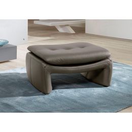 Places of Style Hocker &raquo;Luna&laquo; grau NaturLEDER (echtes Rindsleder)