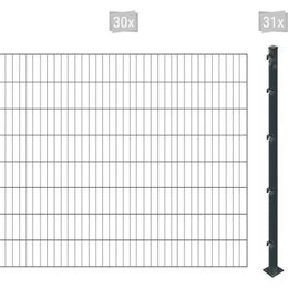 Arvotec Einstabmattenzaun &raquo;ESSENTIAL 160 zum Einbetonieren&laquo; Zaunh&ouml;he 160 cm, Zaunl&auml;nge 2 - 60 m grau Kunststoff, Stahl