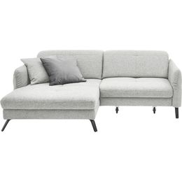 set one by Musterring Ecksofa &raquo;SO 4400 V&laquo; wahlweise mit motorischer Bettfunktion & Kopfverstellung, Fu&szlig; schwarz silber 100% Polyester