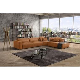 Egoitaliano Ecksofa &raquo;Beverly, extravangantes Designsofa mit erstklassigem Sitzkomfort&laquo; wahlweise mit elektrischer Relaxfunktion, Kopfteilverstellung braun Luxus-