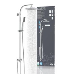 EISL® EISL Duschsystem »STILOVAL« Regendusche ohne Armatur, Duschsystem mit Kopfbrause und Handbrause silberfarben
