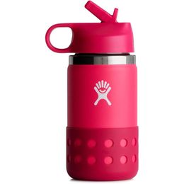 Hydro Flask Trinkflasche &raquo;Kids Wide Mouth Straw Cap and Boot&laquo; TempShield - doppelwandige Vakuumisolierung, 355 ml Peony 355 ml