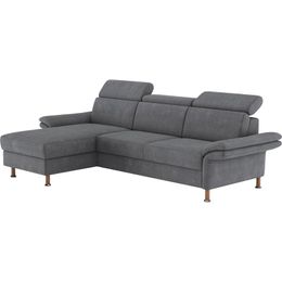 Home Affaire Ecksofa »Calypso L-Form« mit motorischen Funktionen im Sofa und Recamiere anthrazit