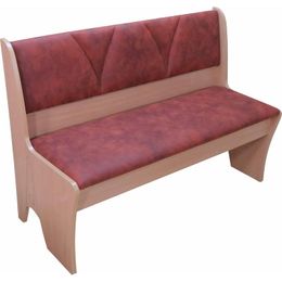 Home Affaire Polsterbank »Halle« Breite 120 cm terracotta + buche