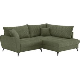 MR. COUCH Ecksofa »Blackburn II, L-Form« Mit Kaltschaumpolsterung bis 140 kg belastbar Stripes 8641 green