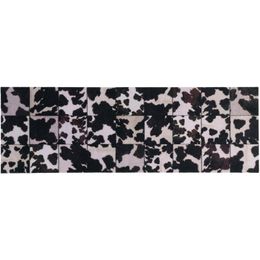 PRIMAFLOR-IDEEN IN TEXTIL K&uuml;chenl&auml;ufer &raquo;COWSKIN, Made in Belgium&laquo; rechteckig 6, 5 mm H&ouml;he Kuhfell-Optik, Patchwork Design, rutschhemmend, waschbar,...