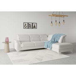 Sit & More SIT&MORE Ecksofa »Sinatra L-Form« mit Ottomane, optional mit Kopfteilverstellung und Armteilfunktion silber
