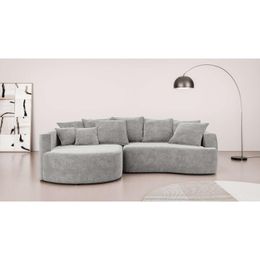 Inosign Ecksofa »Kahekili, Schlafsofa mit Bettkasten, Maße B/T/H: 255/181/90/ cm« L-Form mit Wellenunterfederung, 7 Rückenkissen und 2 Zierkissen...